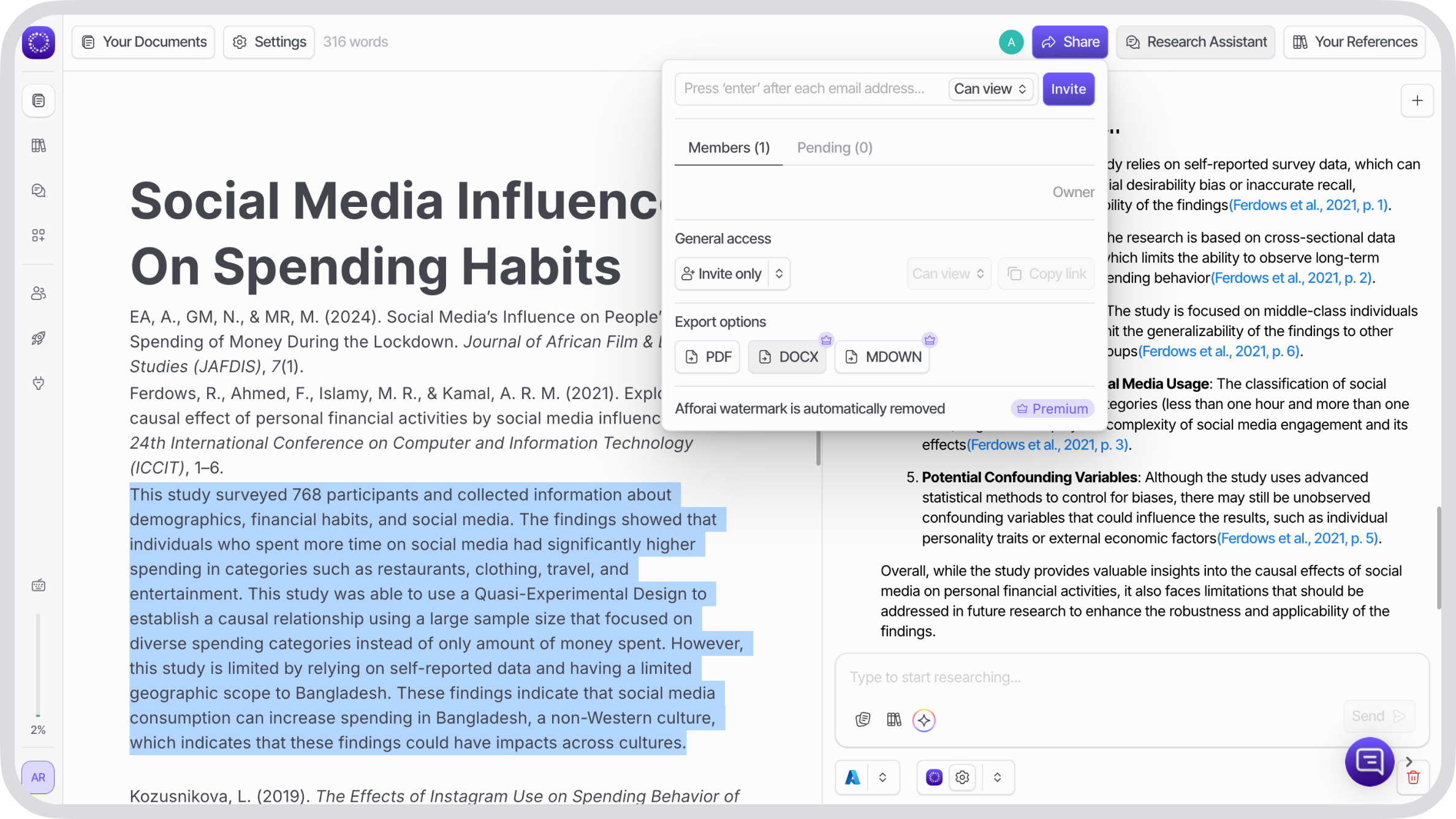 Logically.app (formerly Afforai) | Everything you need to write a kick-ass paper, in one place.